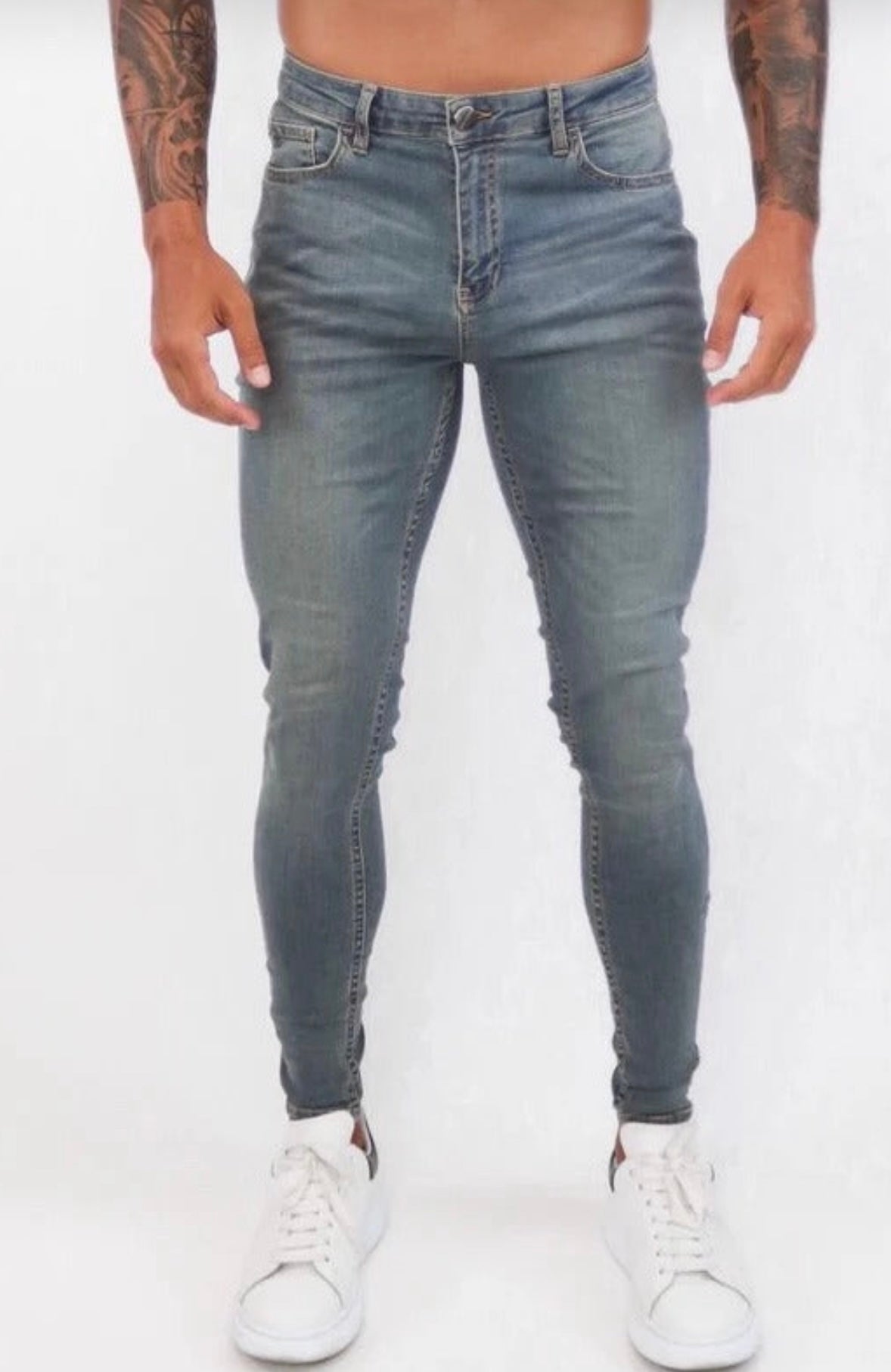 Spray on Jeans - Tint Washed - Dark Grey Skinny Fit – Emolos